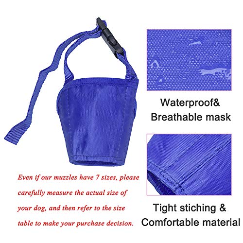 Coppthinktu Dog Muzzle Suit, 7PCS Dog Muzzles for Biting Barking Chewing, Adjustable Dog Mouth Cover for Small Medium Large Dogs, Soft Comfortable Dog Muzzle for Long Snout