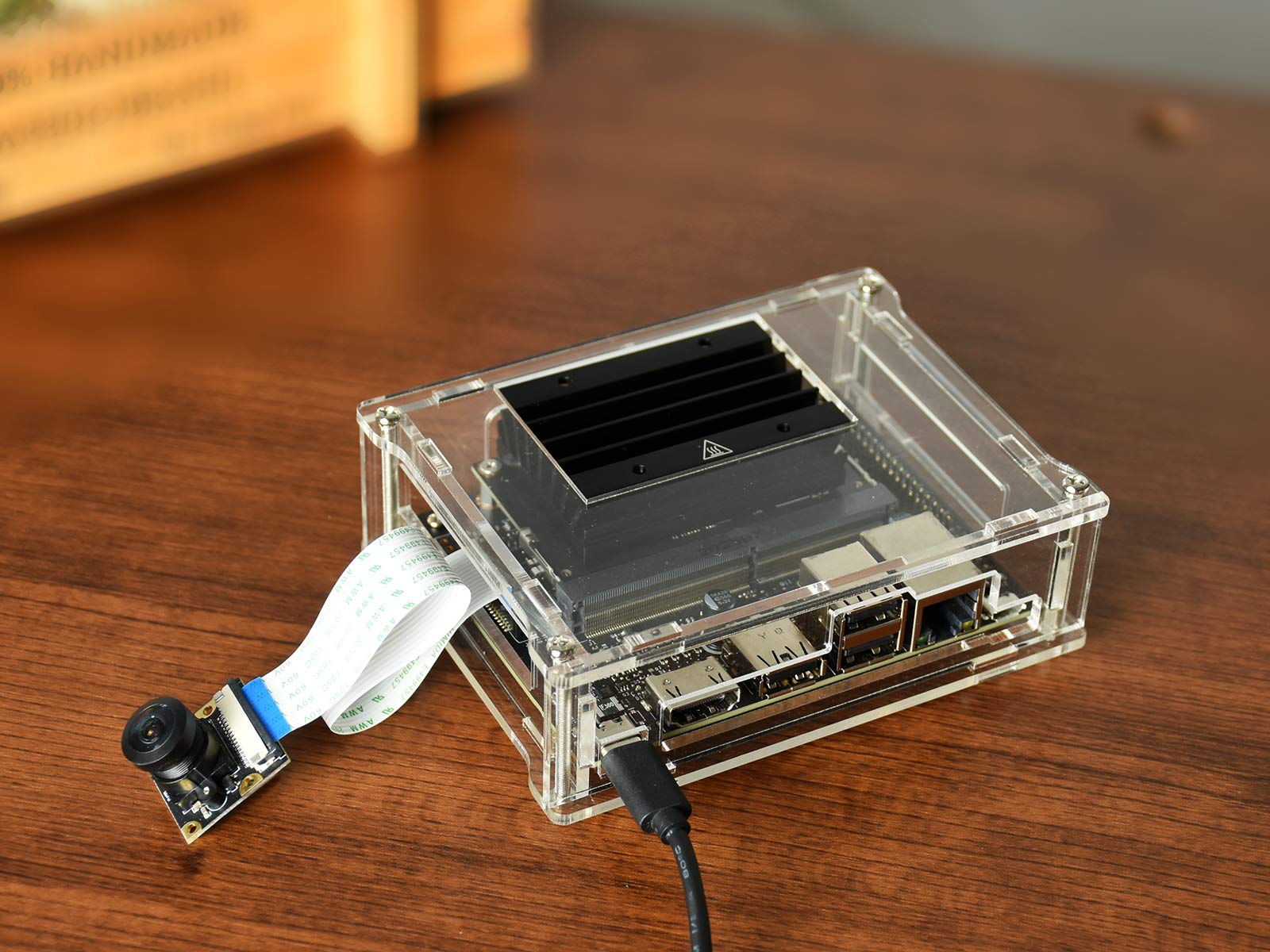 Waveshare Jetson Nano Acrylic Case Specialized for Jetson Nano 2GB Developer Kit Precise Opening Design Easy Access for GPIO and Camera Port
