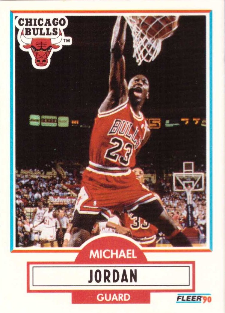 26 Michael Jordan Basketball Card - Error No Line on Back L8
