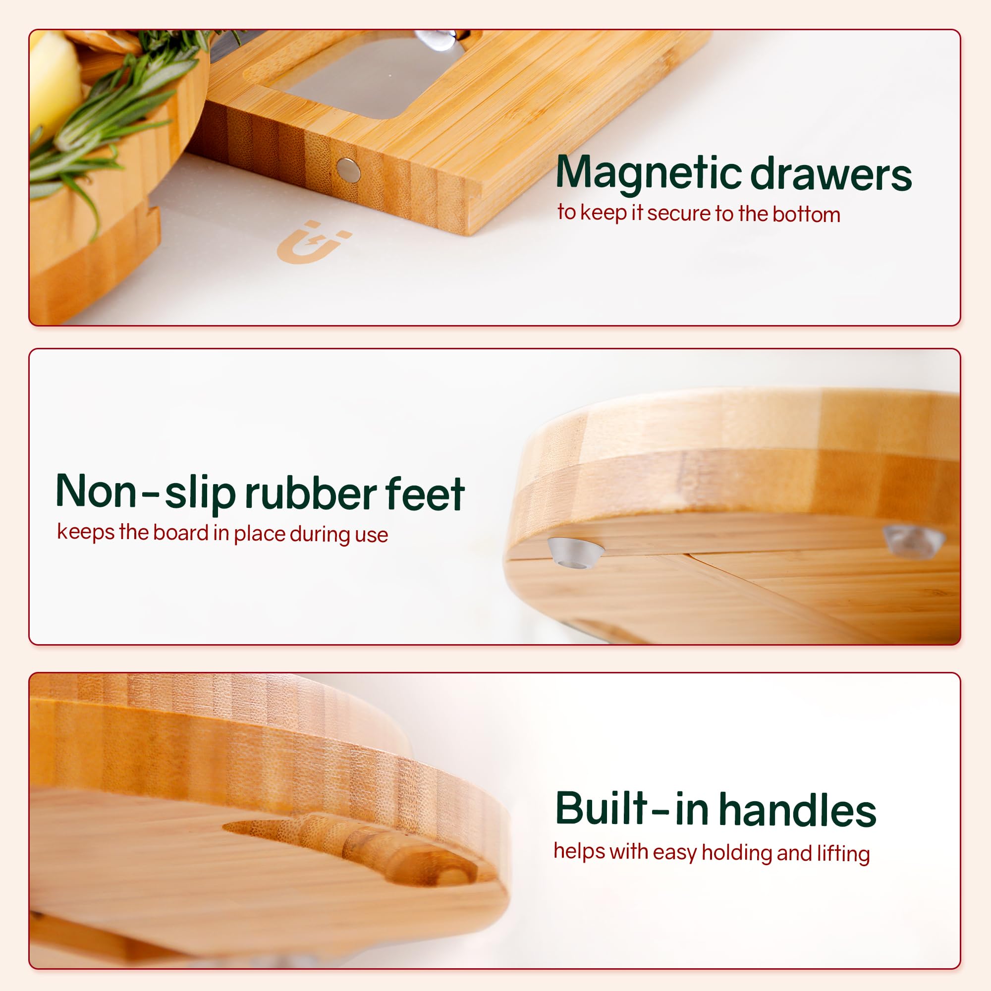 Charcuterie Boards, Thereye Cheese Board with Knife Set, Bamboo Charcuterie Board Set-ππ‘ππ§π€π¬π π’π―π’π§π ππ’ππ, ππ‘π«π’π¬ππ¦ππ¬ ππ’ππ, Housewarming Gift, Wedding Gift