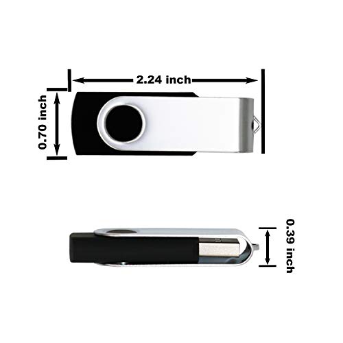 MECHEER Flash Drive 64GB USB Flash Drives 5 Pack USB 2.0 Thumb Drive Jump Drive Pen Drive Bulk Memory Sticks Zip Drives Swivel Design Yellow/Red/Blue/Green/Black (5 Pcs Mixed Color)