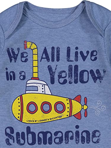 Lyrics by Lennon and McCartney Rock Band Baby Boys 5 Pack Long Sleeve Bodysuits 6-9 Months
