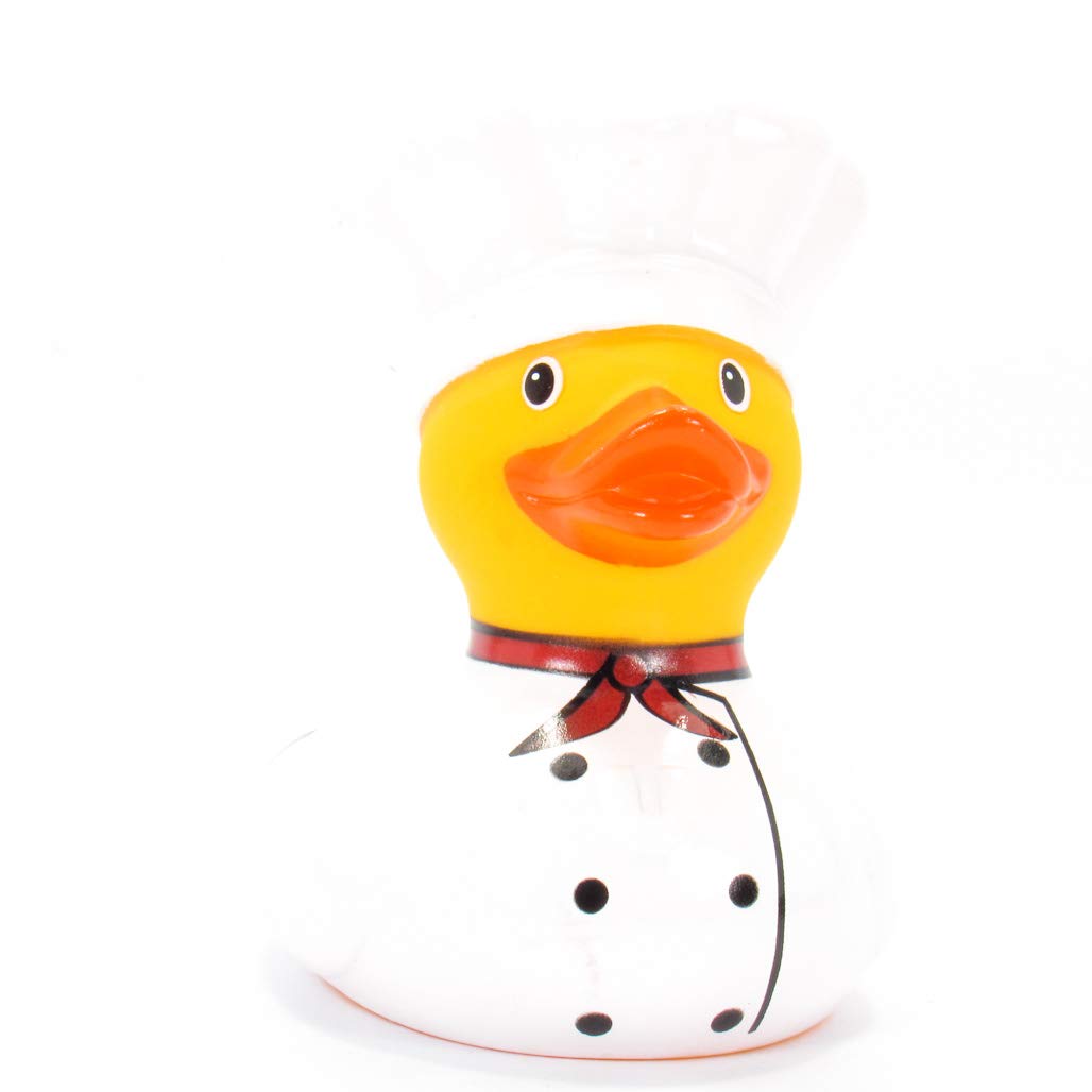 Chef Rubber Duck Bath Toy by Bud Ducks | Elegant Gift Packaging - "Bon appatite| Child Safe | Collectable