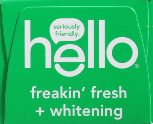 Hello Vegan Fluoride Free Toothpaste, Super Fresh Spearmint, Naturally Whitening Toothpaste, Hemp Seed Oil + Coconut Oil, Helps Remove Plaque, No SLS/Sulfates, 4 Ounce