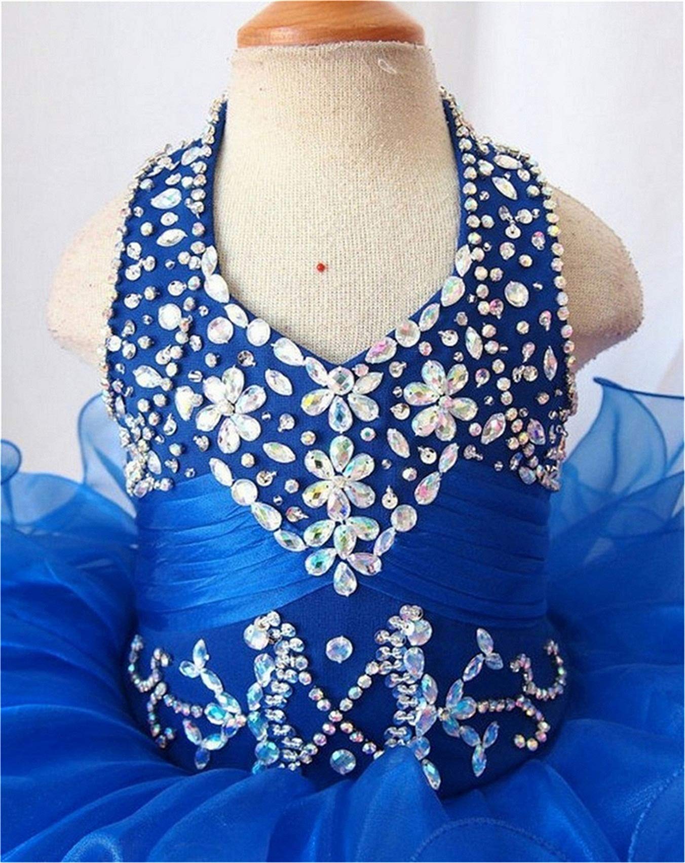 ChengCheng Baby Girls Halter Cupcake National Infant Pageant Dresses 4 US Blue