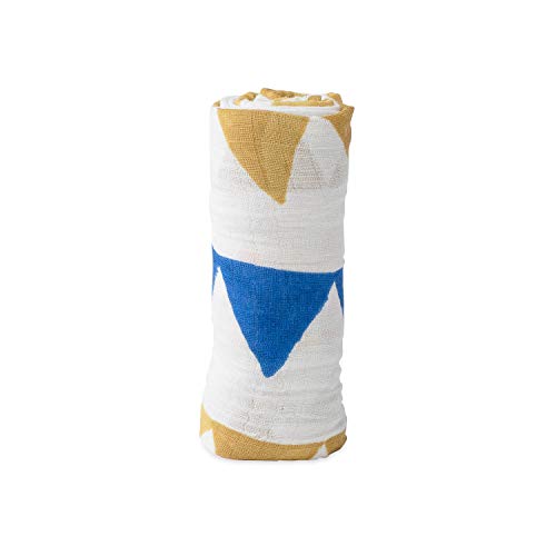 Red Rover Kids Cotton Muslin Swaddle - 47”x 47”- 100% Cotton – Machine Washable – Softer with Every Wash – Playful Designs -Soft, Breathable & Lightweight – Unisex (Banners)