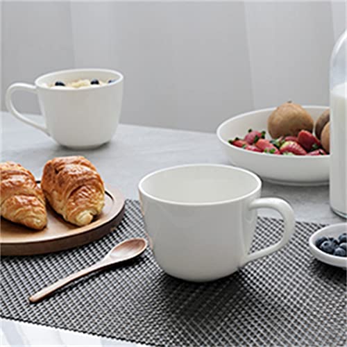 Sweese Soup Mugs - Coffee Mugs 17 Ounce Porcelain Jumbo Mugs for Coffee, Tea, Soup, Ice Cream, Cereal, Set of 2, White No. 620.201