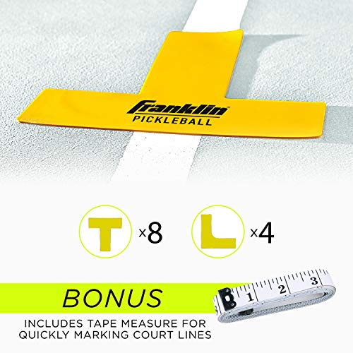 Franklin Sports Pickleball Court Marker Kit - Lines Marking Set with Tape Measure - Official Size Court Throw Down Markers
