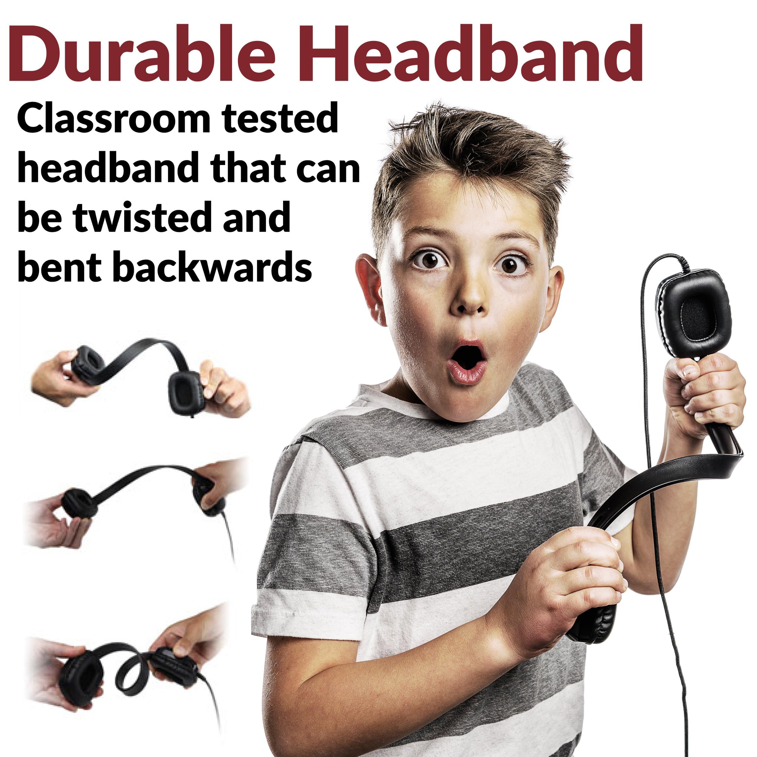 Cyber Acoustics USB Stereo Headphones for PCs and Other USB Devices in The Office, Classroom or Home (ACM-6005)