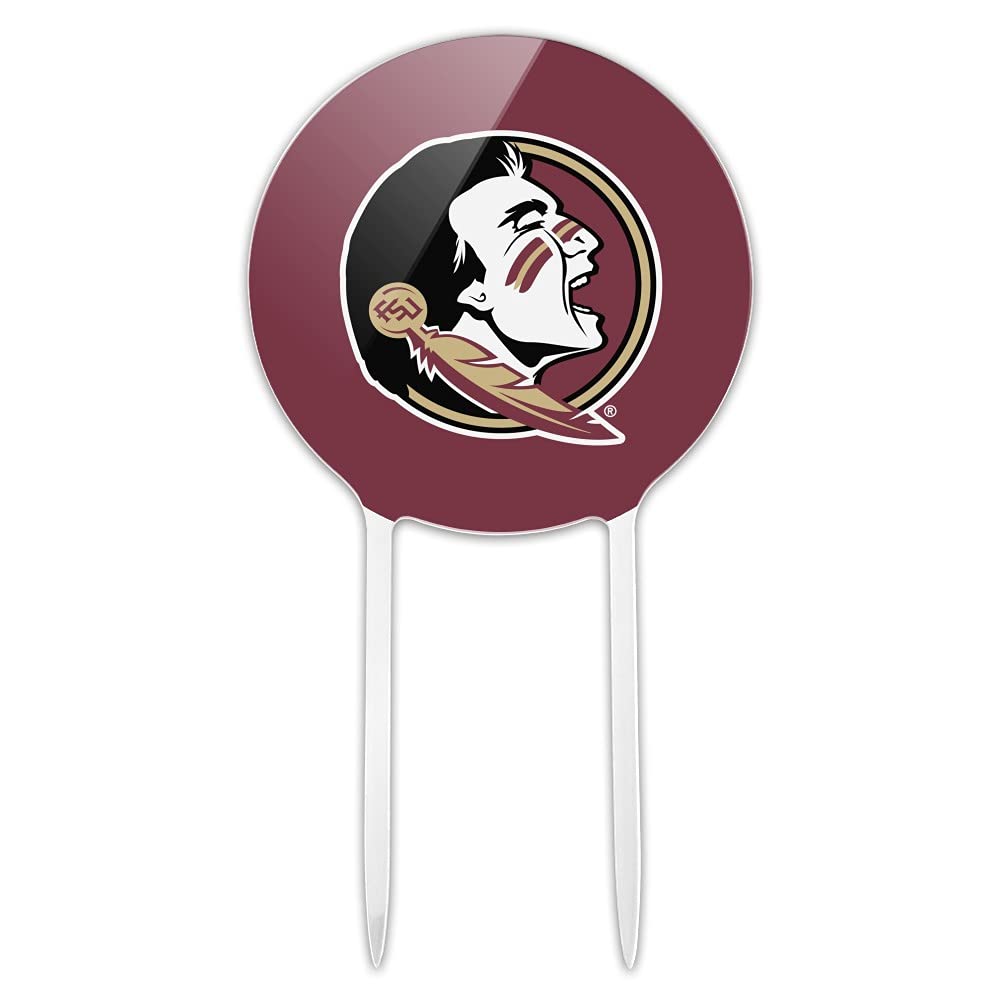 Acrylic Florida State University Logo Cake Topper Party Decoration for Wedding Anniversary Birthday Graduation