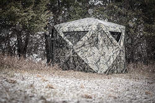 Ameristep Pro Series Thermal Hub Blind | 4 Person Insulated Hunting Blind Designed for Cold Weather in Mossy Oak Elements Terra, AMEBF1009, One Size
