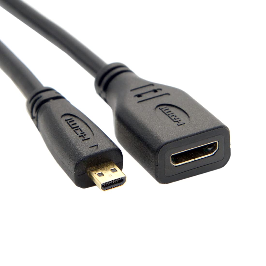 Chenyang Micro HDMI 1.4 Male Type D to Mini HDMI 1.4 Female Type C Extension Cable for Laptop PC HDTV 10cm