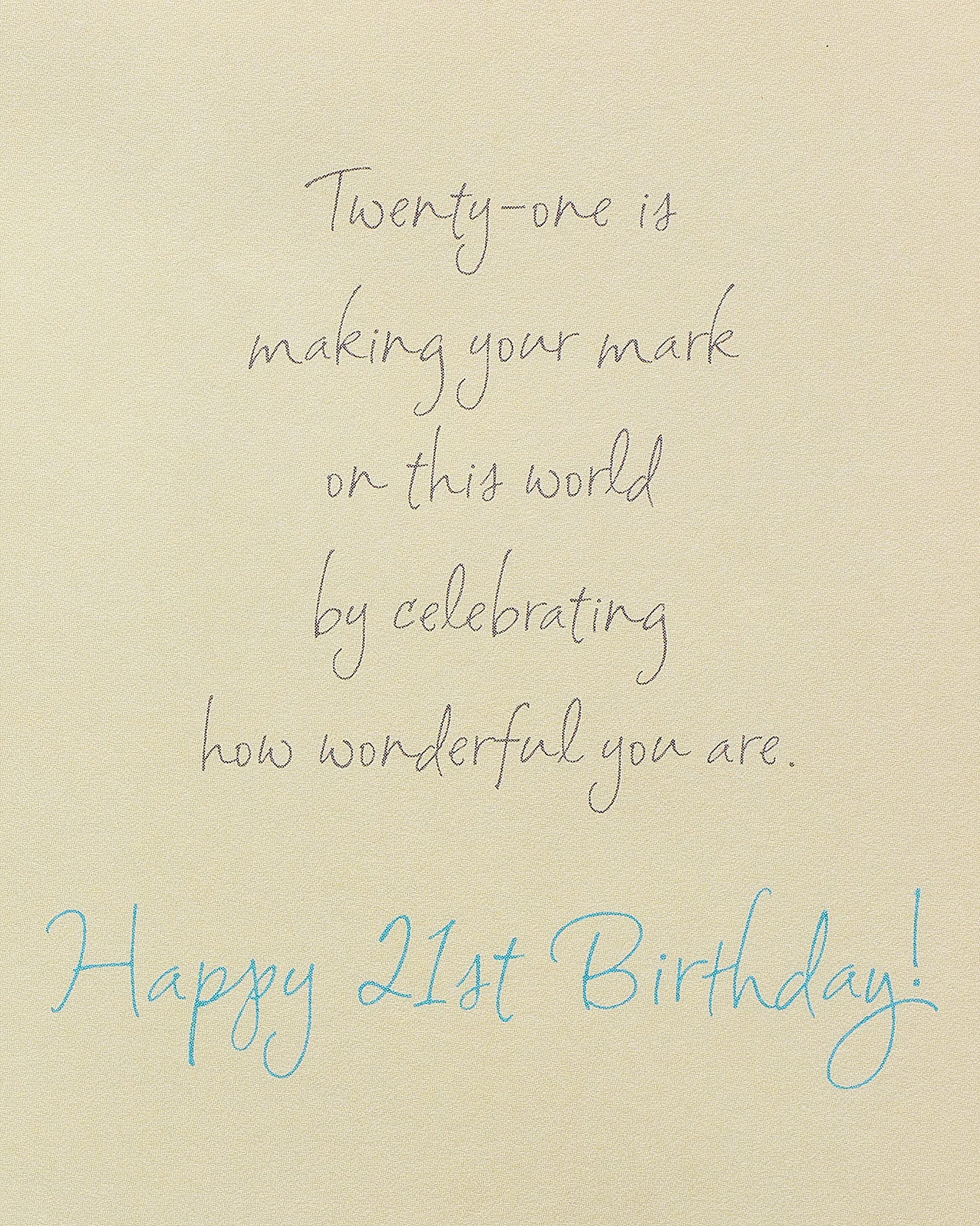 American Greetings 21st Birthday Card (Being Young)