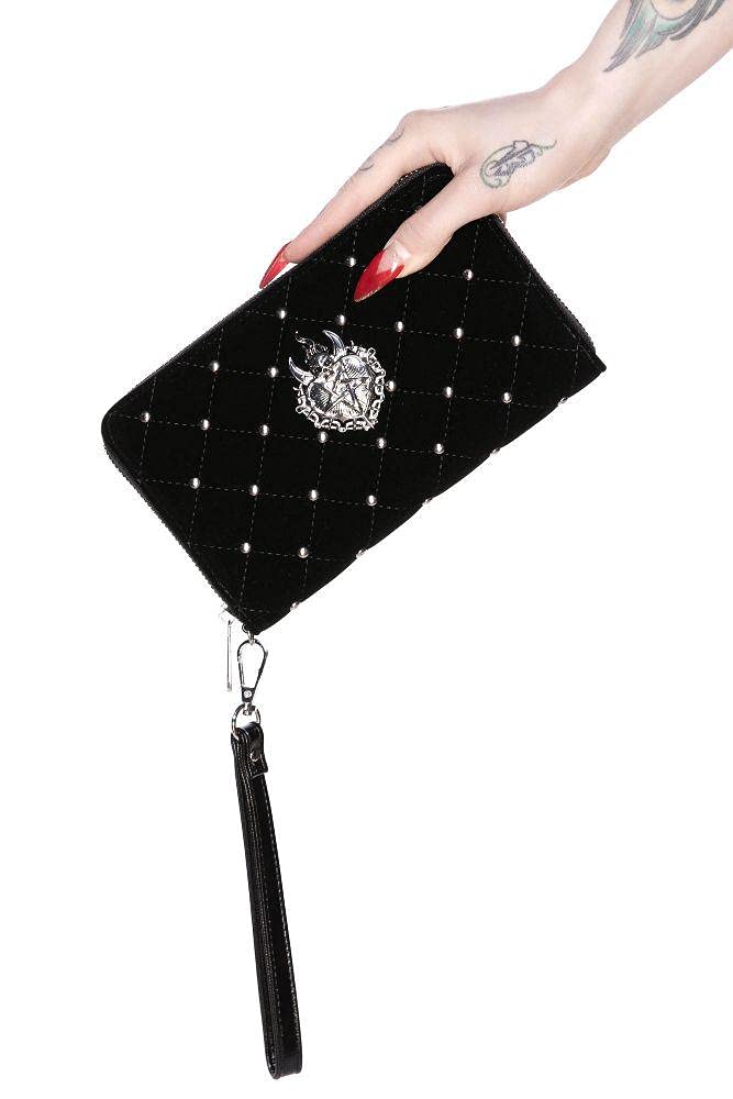 Killstar Unsacred Heart Gothic Punk Tattoos Quilted Clutch Wallet KSRA002964