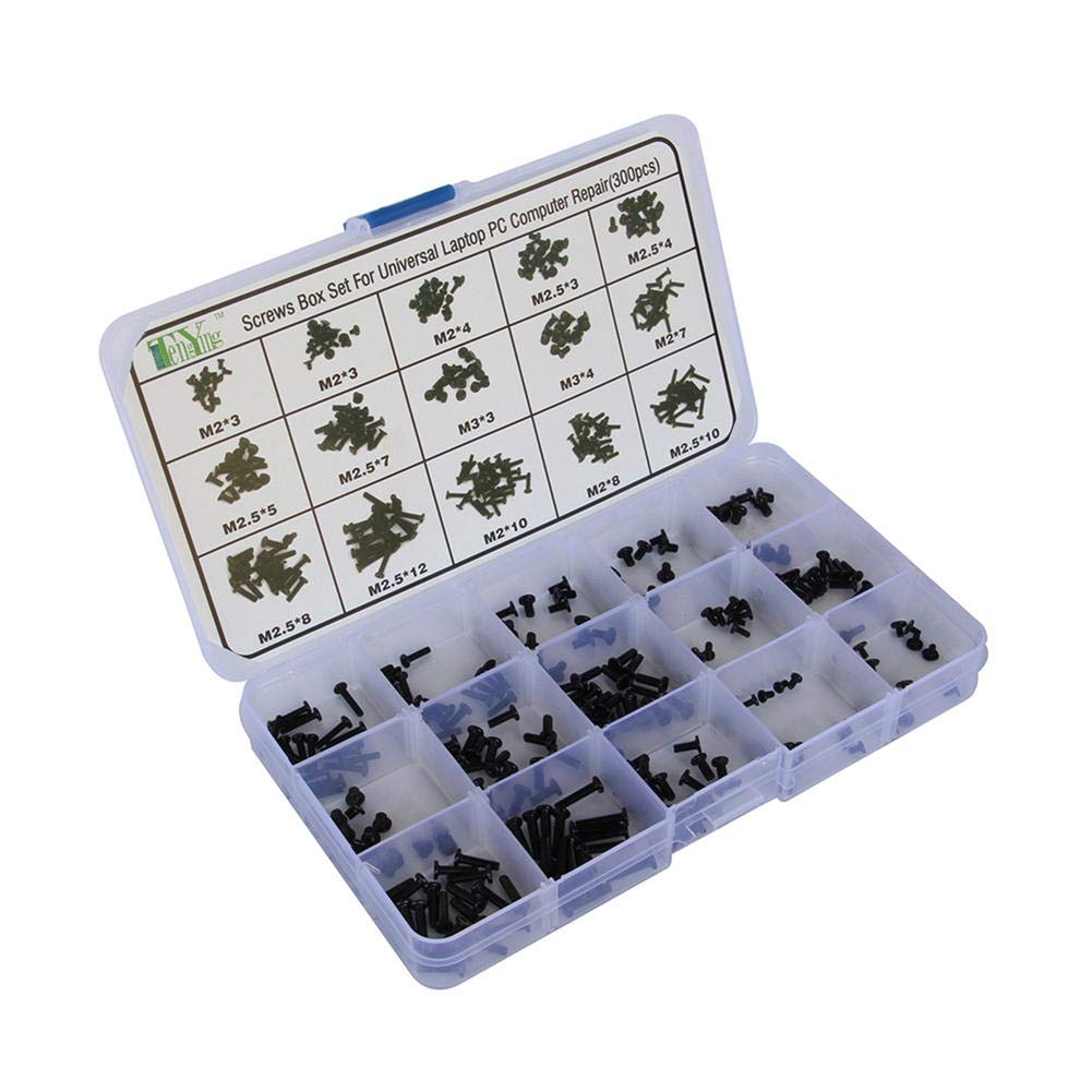 Screw 300Pcs Universal Laptop PC Computer Steel Screws Set Repair Kit with Storage Box
