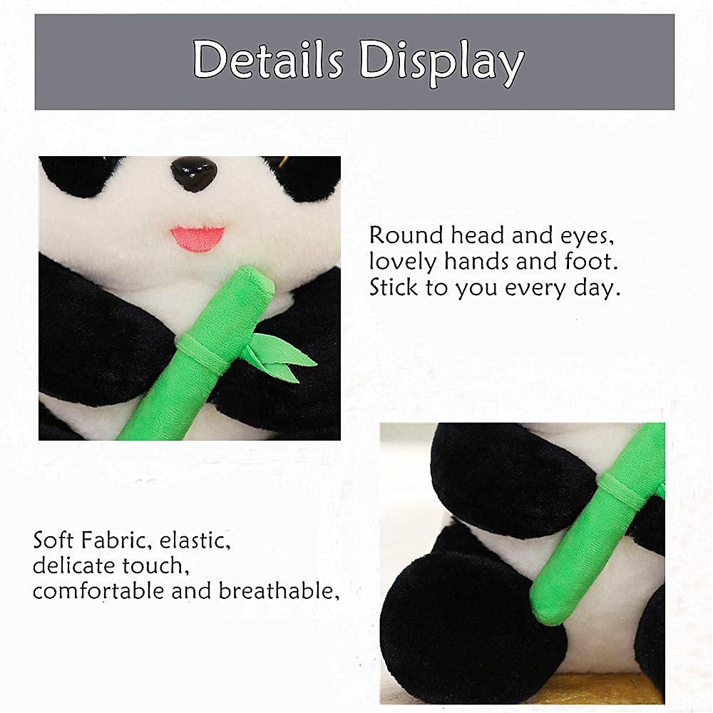 AUCOOMA Panda Stuffed Animal for Kids Girls Toddlers, Stuffed Panda Plush Toy Gift (11")