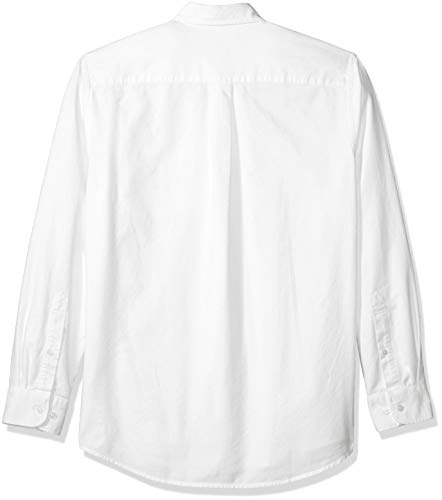 Amazon Essentials Men's Regular-Fit Long-Sleeve Pocket Stretch Oxford Shirt (Available in Big & Tall), White, 3X-Large Big Tall