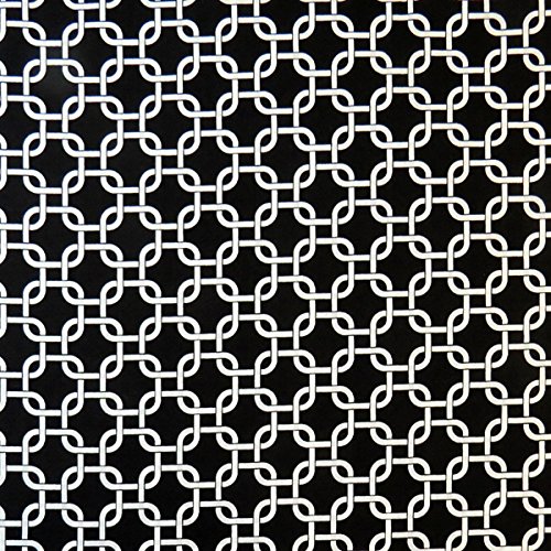 SheetWorld Fitted Cradle Sheet 18 x 36, 100% Cotton Percale - Black Links, Made in USA