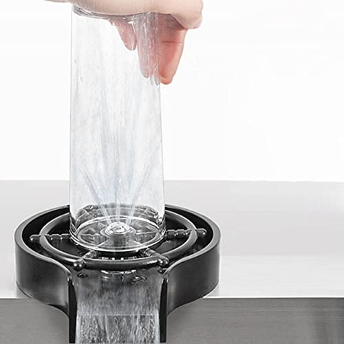 Bottle Rinser, ABS Stainless Steel, Wide Application, Thorough Cleaning, Easy to Use Glass Washer for Kitchen (with 80cm 304 Stainless Steel Hose and 3 Way)