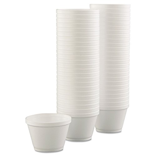 DART 6SJ12 Foam Containers 6oz White 50/Bag 20 Bags/Carton