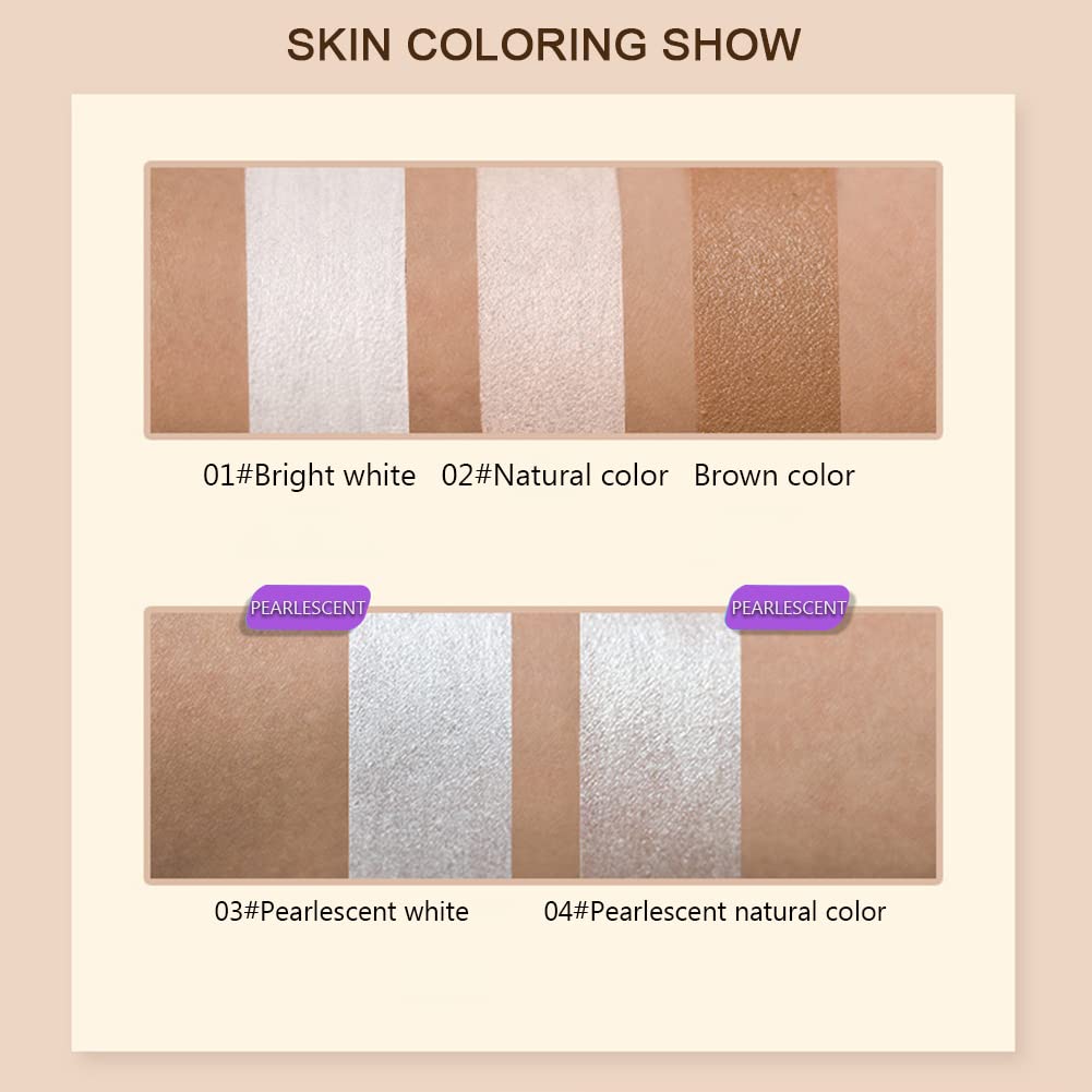 4 Pack Highlight Concealer Contour Stick, Face & Nose Shadow Highlighting Stick, Shadow Cream Pen Body Shading Makeup Stick Set 2 In 1 Bronzer Contour Highlight Stick