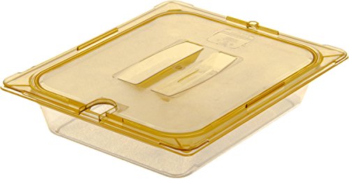 Carlisle FoodService Products 10431U13 StorPlus High Heat Universal Handled Food Pan Lid, Half Size, Amber