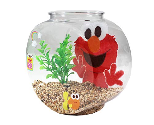 Penn-Plax Officially Licensed Sesame Street Elmo’s World Fish Bowl Kit – Great Way to Teach Young Beginners How to Maintain and Take Care of an Aquarium