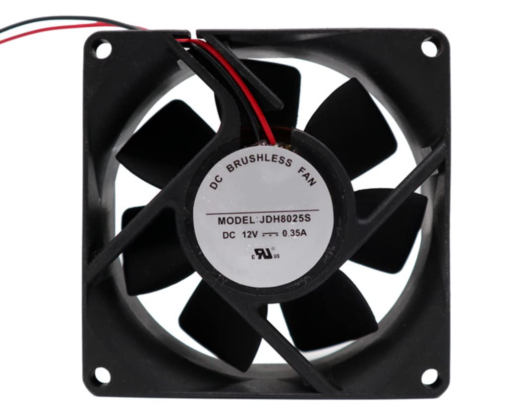 8025 Fan， for JDH8025S 12V 0.35A 80X80X25MM 2-Wire Cooling Fan