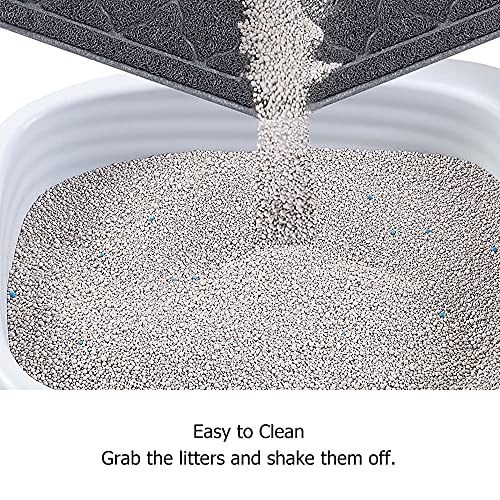 unipaws Cat Litter Trapping Mat, Litter Box Scatter Control Pad, Litter Free Floors and Urine Waterproof, Gentle on Paws, No Phthalate