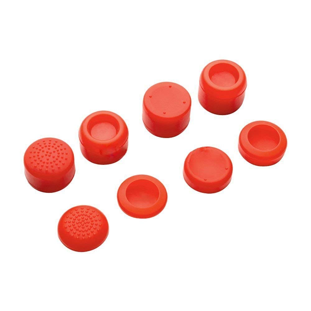 Analog Controller Raised Thumb Stick Grips Thumbsticks Joystick Cap Cover for PS4, PS3, Switch Pro, Xbox one, Xbox 360, Wii U, PS2 Controller (Pack of 8 pcs Red)