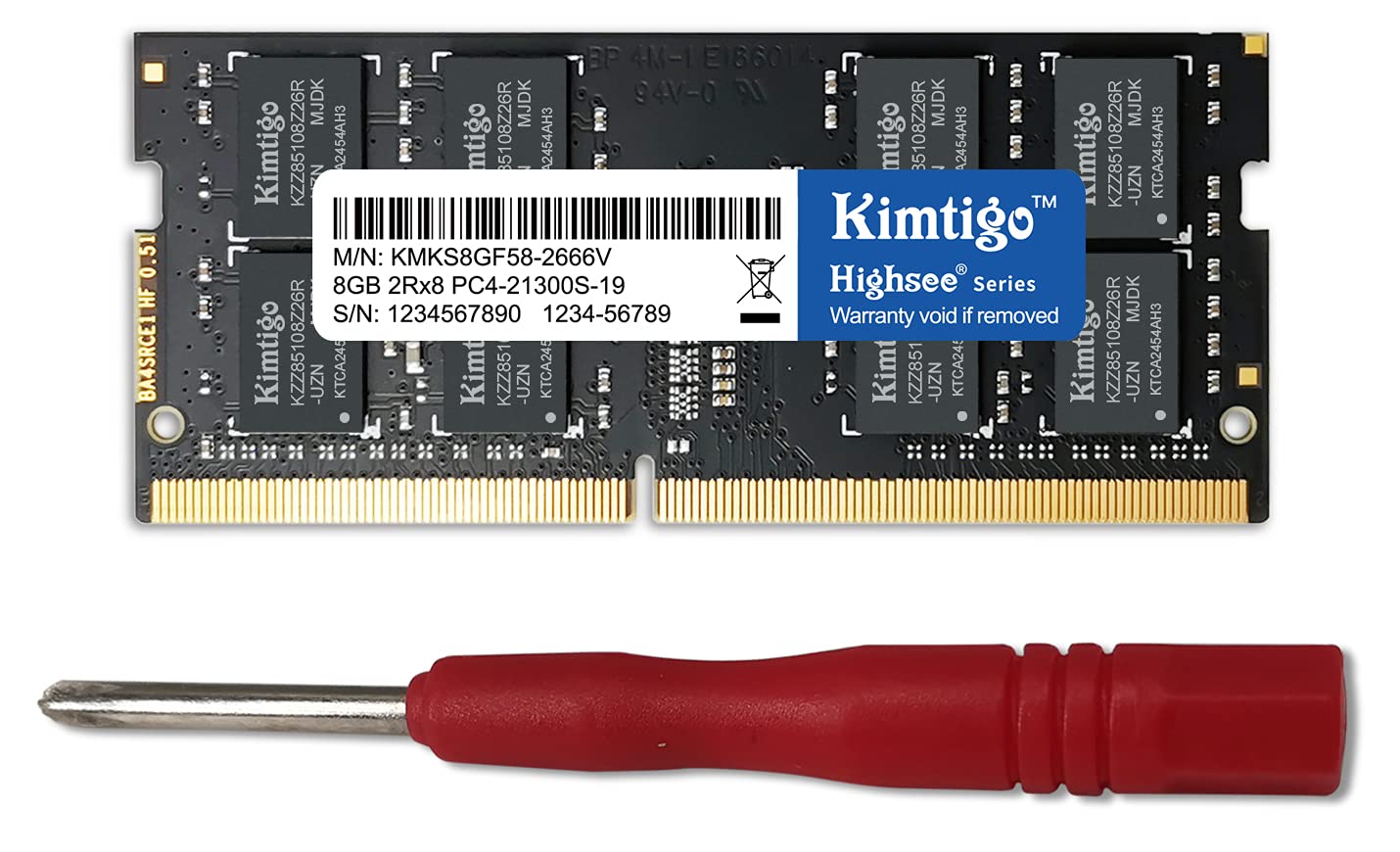 Kimtigo DDR4 2666 8G Laptop Dram 2666MHz (PC4-21300) CL19 (Compatible with 2400MHz or 2133MHz) 1.2V Notebook 1Rx8 Single Rank 260 Pin SODIMM Laptop PC Computer Memory RAM(8GB)