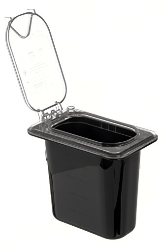 Carlisle FoodService Products Storplus Food Pan, Food Storage Container with Spoonable Corners for Catering, Buffets, Restaurants, Polycarbonate (Pc), 1/9 Size 6 Inches Deep, Black