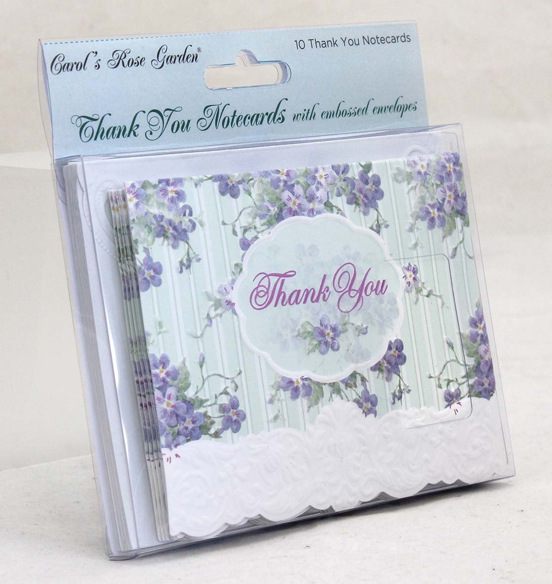 Carol Wilson Fine Arts Inc. - Lilacs & Teal- Blank Thank You Boxed Note Cards with Envelopes - 10 count - byt0128