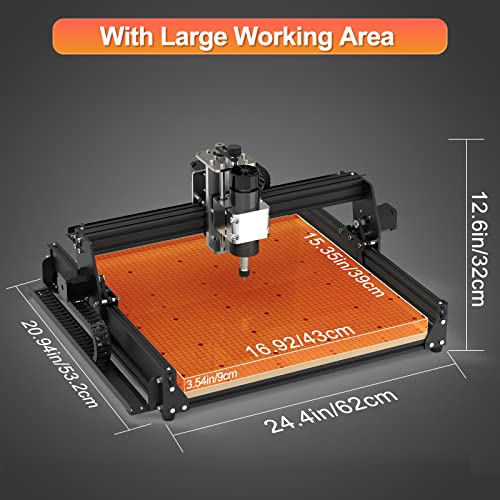 500W CNC Router Machine, 4540 CNC Machine for Metal, 3-Axis Stainless Steel Engraving Milling Machine for Carving Cutting Wood Acrylic PCB MDF Nylon, Working Area 430x390x90mm (16.9x15.4x3.5β)