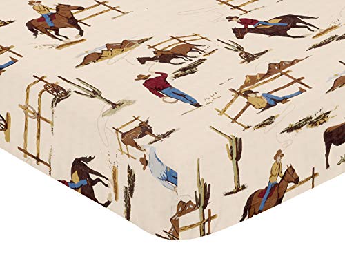 Fitted Crib Sheet for Wild West Cowboy Bedding Sets by Sweet Jojo Designs