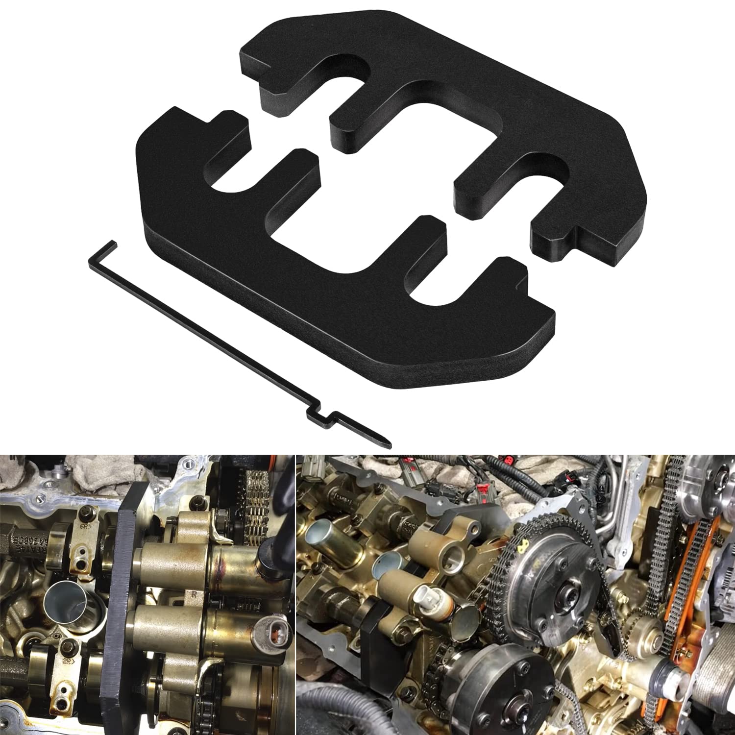 303-1248 Camshaft Holding Alignment Timing Tool and 303-1530 Chain Tensioner Hold Down Tool Set for Ford 3.5L 3.7L 4V Engines