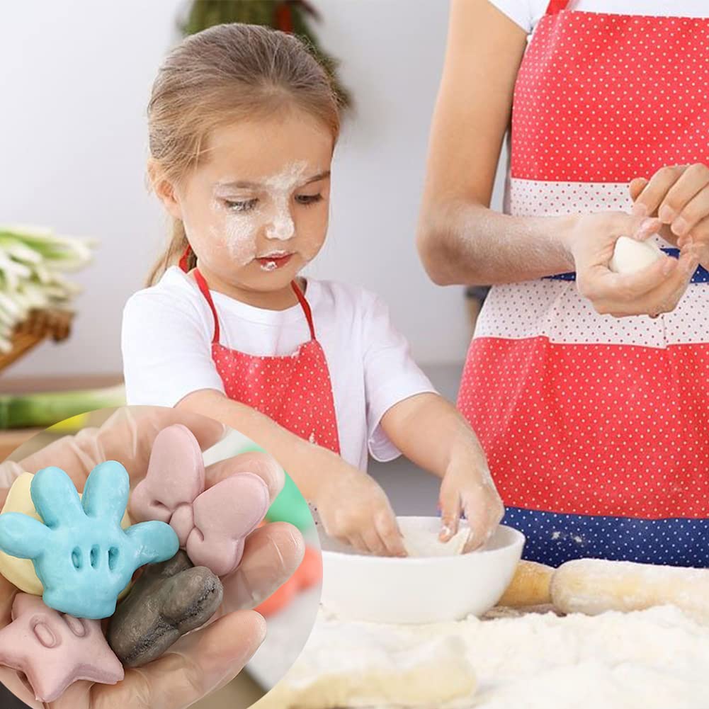 8 pcs Mouse Cookie Stamp, Cartoon Stamped Embossed Cookie Cutter Molds, Children's Baking Set, for Cookie Baking Supplies, Kids Birthday Party