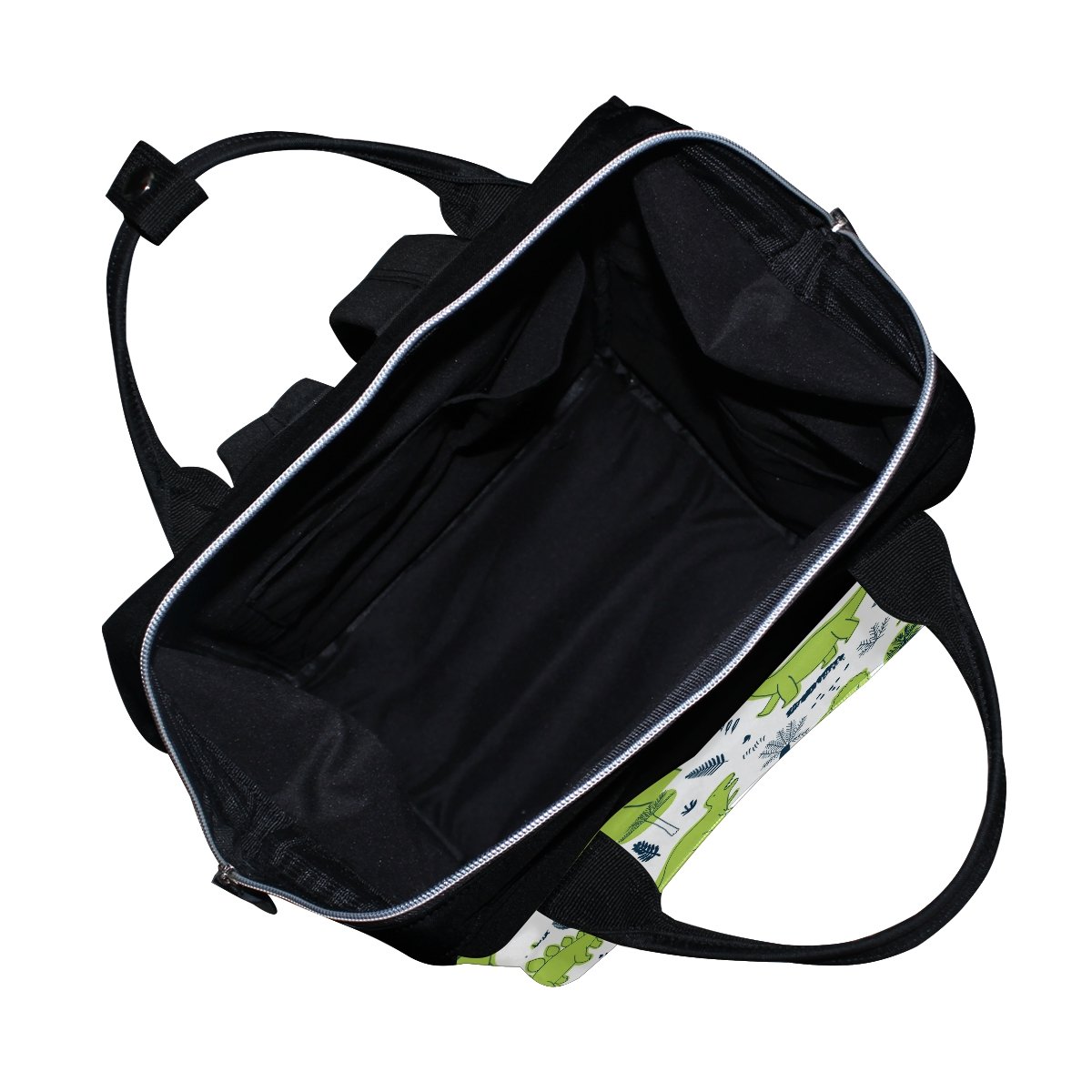 My Little Nest Large Capacity Diaper Bag Funny Dinosaurs Leaves Durable Multi Function Travel Backpack for Mom Girls