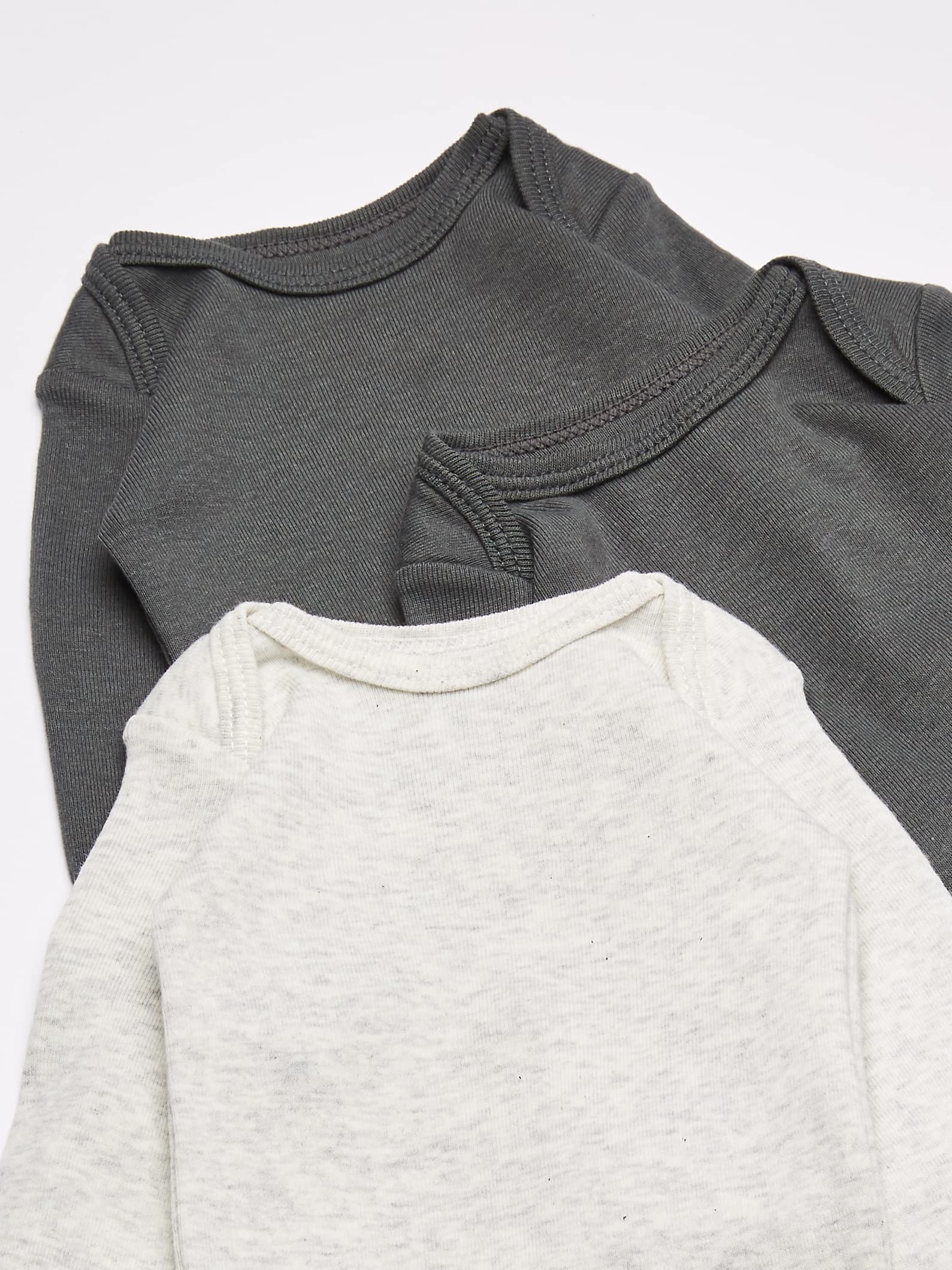 Carter's baby girls 7-pack Long-sleeve Bodysuits T Shirt, Multi/Grey, Preemie US