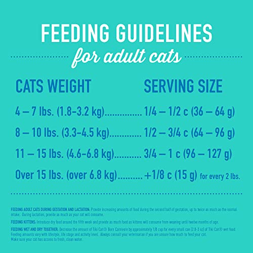 Tiki Cat Born Carnivore High Protein, Herring & Salmon Meal, Grain-Free Baked Kibble to Maximize Nutrients, Dry Cat Food, 5.6 lbs. Bag