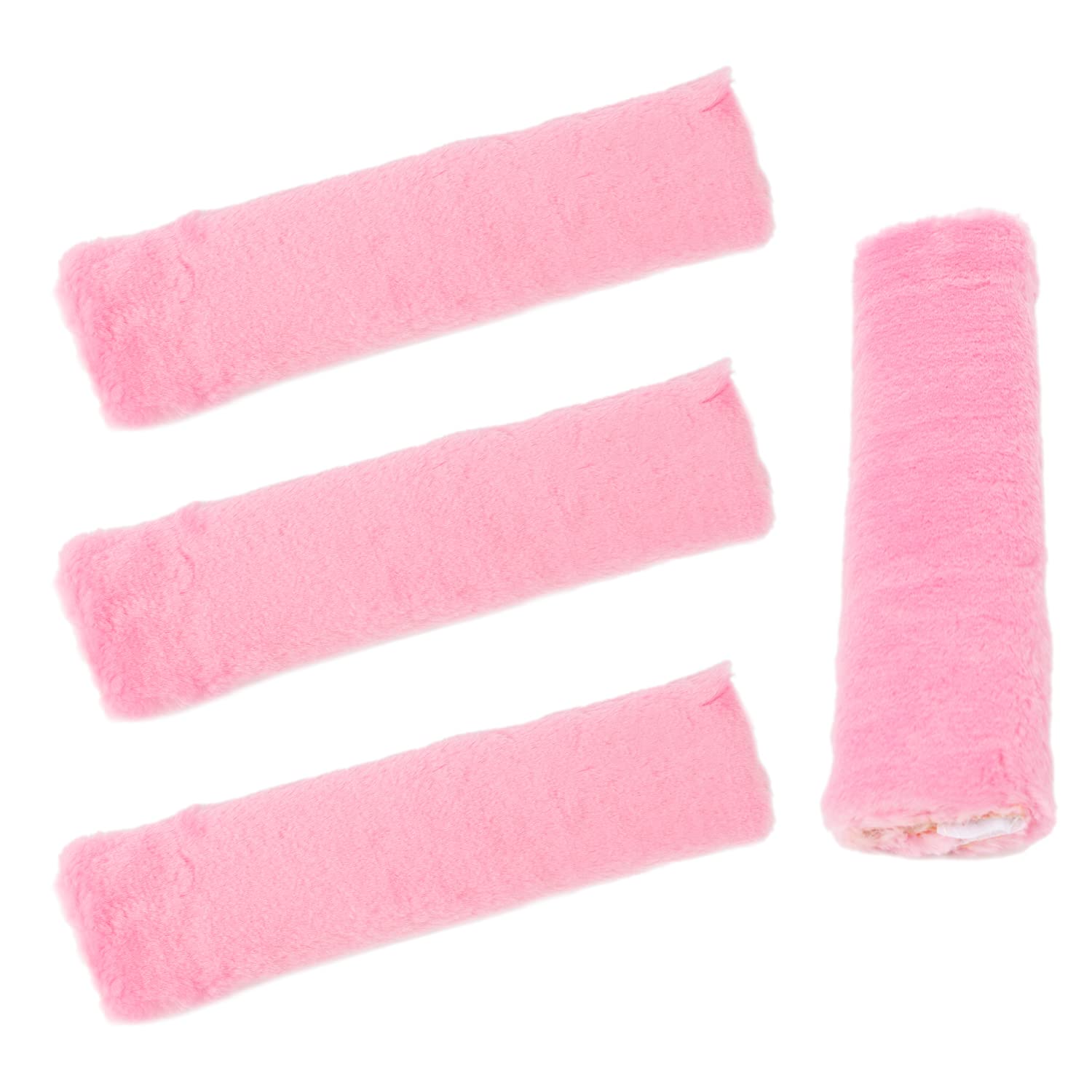 4 Pack Seat Belt Covers Universal Car Seatbelt Pads Car Seat Shoulder Strap Soft Cushion Protector Car Seats Accessories for Adults Kids Pregnancy (Pink)