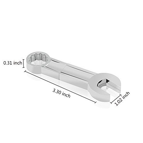 CHUYI Novelty and Cool Metal Wrench Shape Design 64GB USB 2.0 Flash Drive Pendrive Memory Stick Creative Thumb Drive Jump Drive Gift