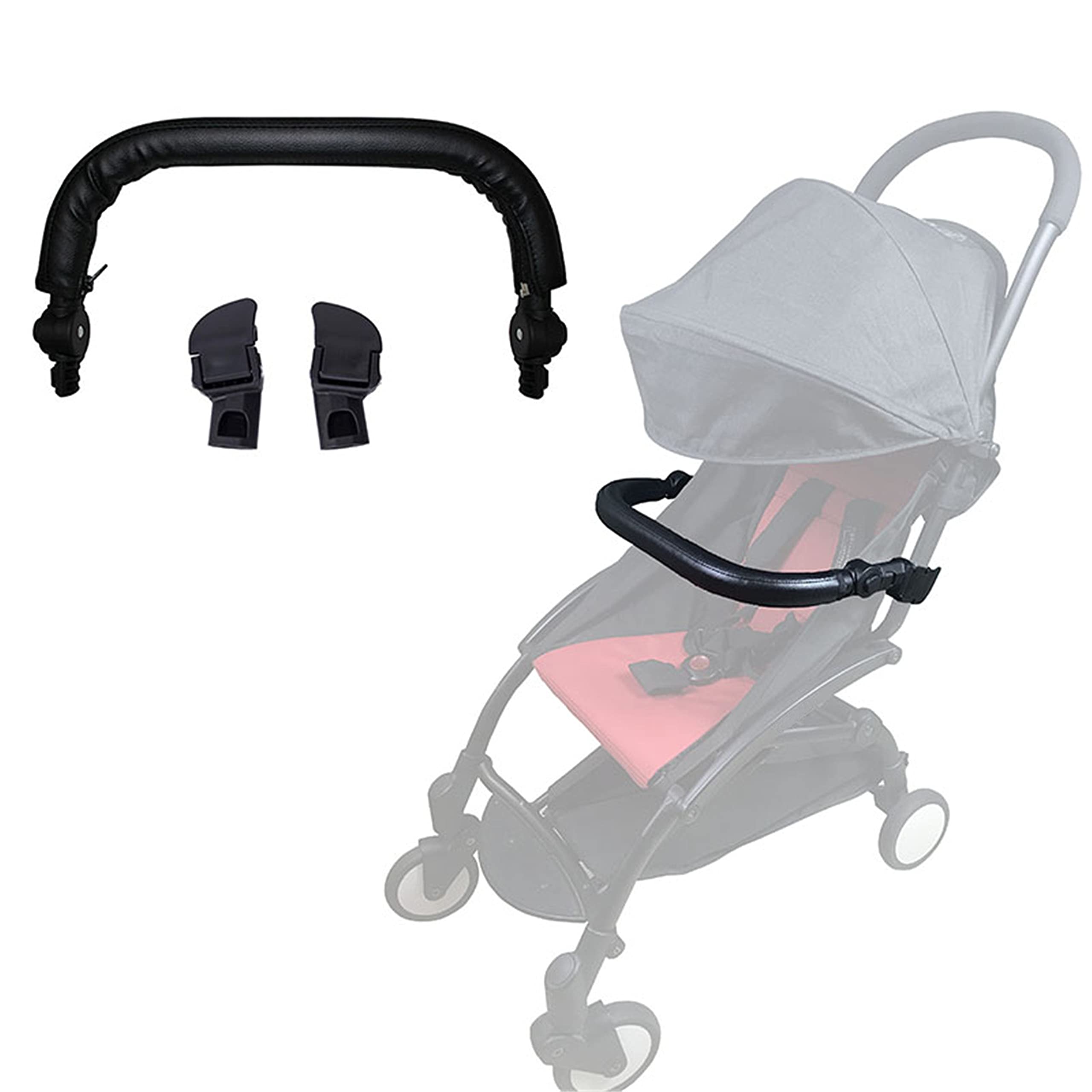 Stroller Handrail Handlebar Compatible with BBZ YOYO Stroller,Baby Yoya Stroller Adjustable Bumper Bar,Armrest,Safety Bar Crossbar Stroller Accessories LLUFO