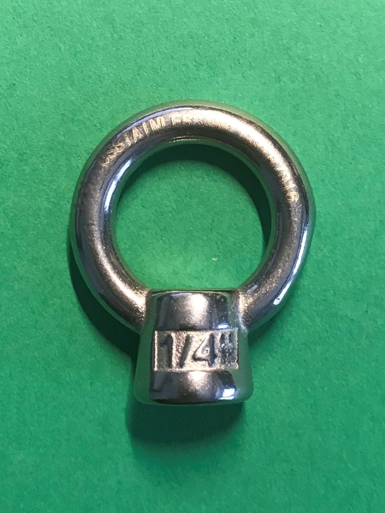US Stainless 4 Pieces Stainless Steel 316 Lifting Eye Nut 1/4" UNC Marine Grade Pitch of 20