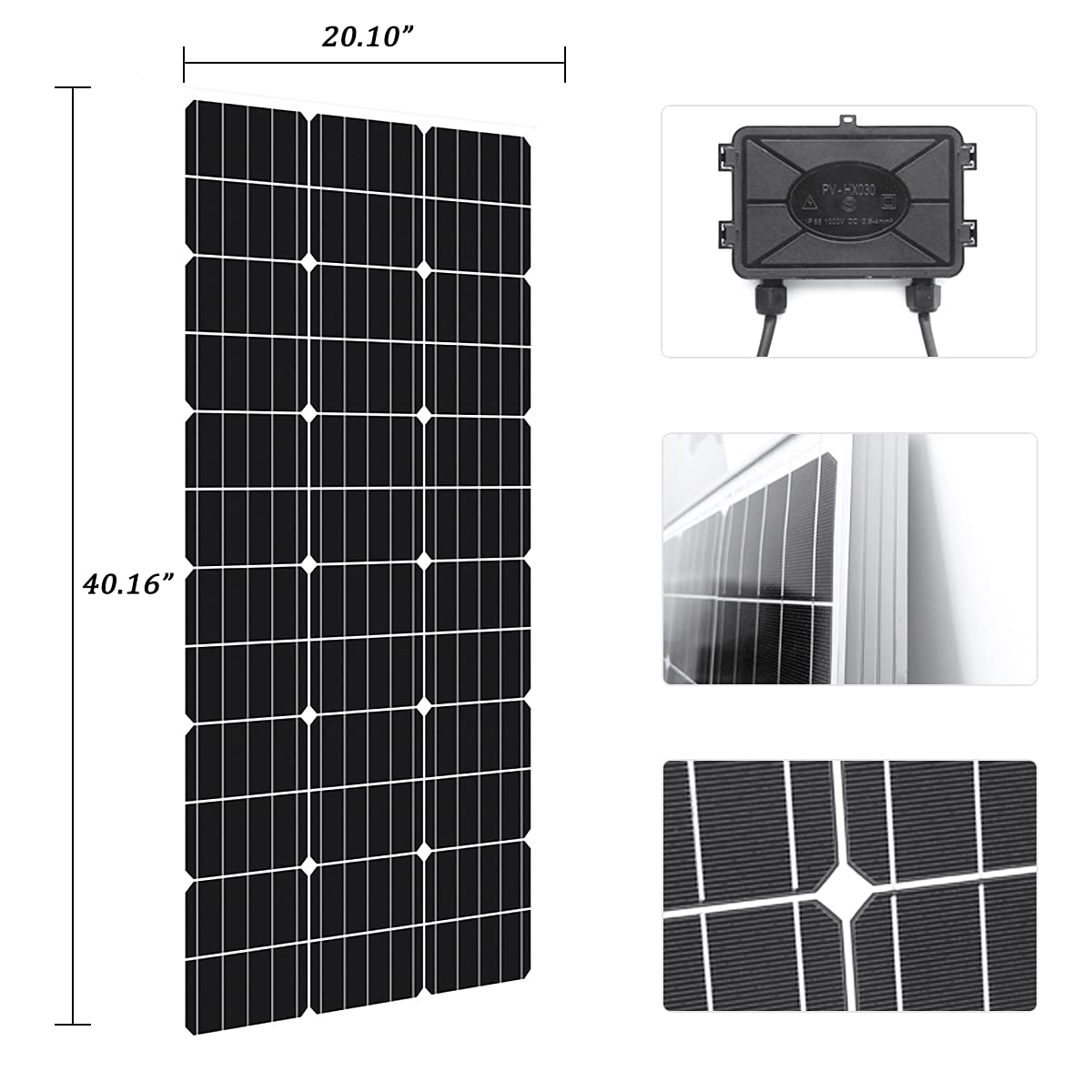 300W Solar Panel Wind Turbine Generator Kit: 100W 12V Wind Turbine + 100W Monocrystalline Solar Panel + Charge Controller + Z Brackets Mount + Cable Connections for Home Cabin Shed Boat RV