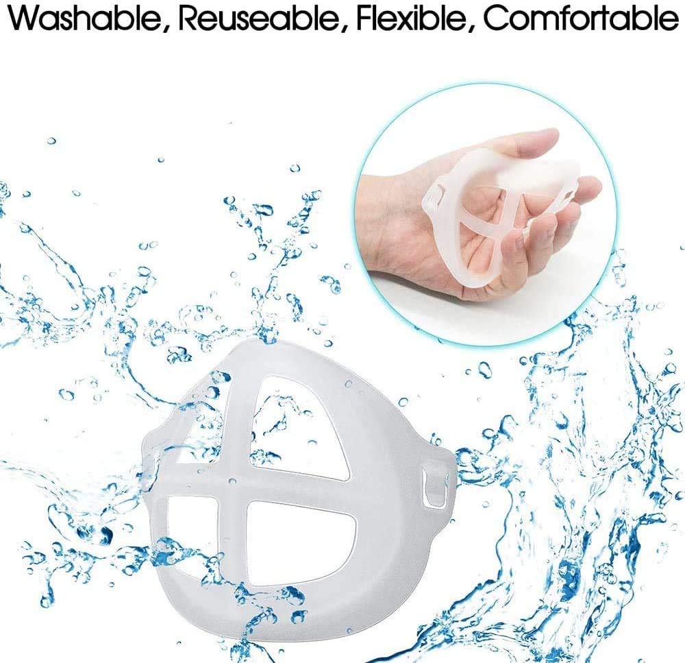 30 PCS Upgrade 3D Mask Bracket Plastic Bracket Inserts Soft Inner Support Holder Frame More Space for Comfortable Nose Breathing and Lipstick Protector