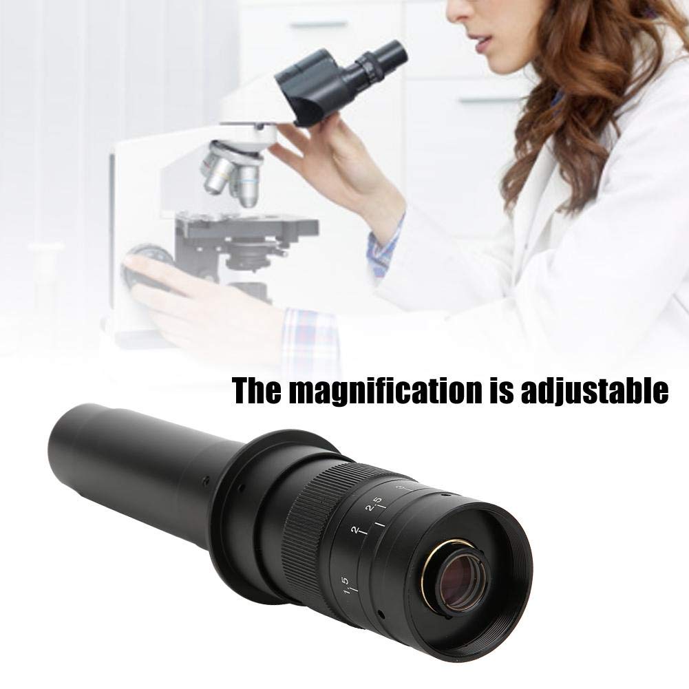 300X Adjustable 25mm Zoom C-Mount Lens 0.7X-4.5X Industrial Microscope Camera Magnifying Lens