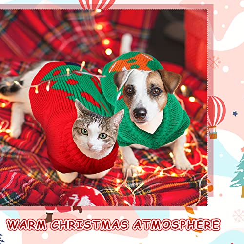 8 Pieces Dog Sweaters Large Christmas Dog Sweaters for Dogs Cat Dog Outfit for Small Medium Large Dog Cat Christmas Cosplay Clothes (Large)