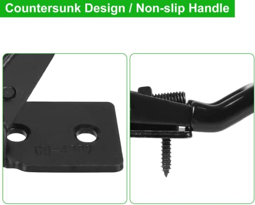 6Pack Adjustable Toggle Latch Clamp 550 lbs Holding Capacity Toggle Latch Hasp Clamp GH-4002 Quick Release Pull Latch Black Metal Draw Latch for Door, Box Case Trunk, Smoker Door, Jig