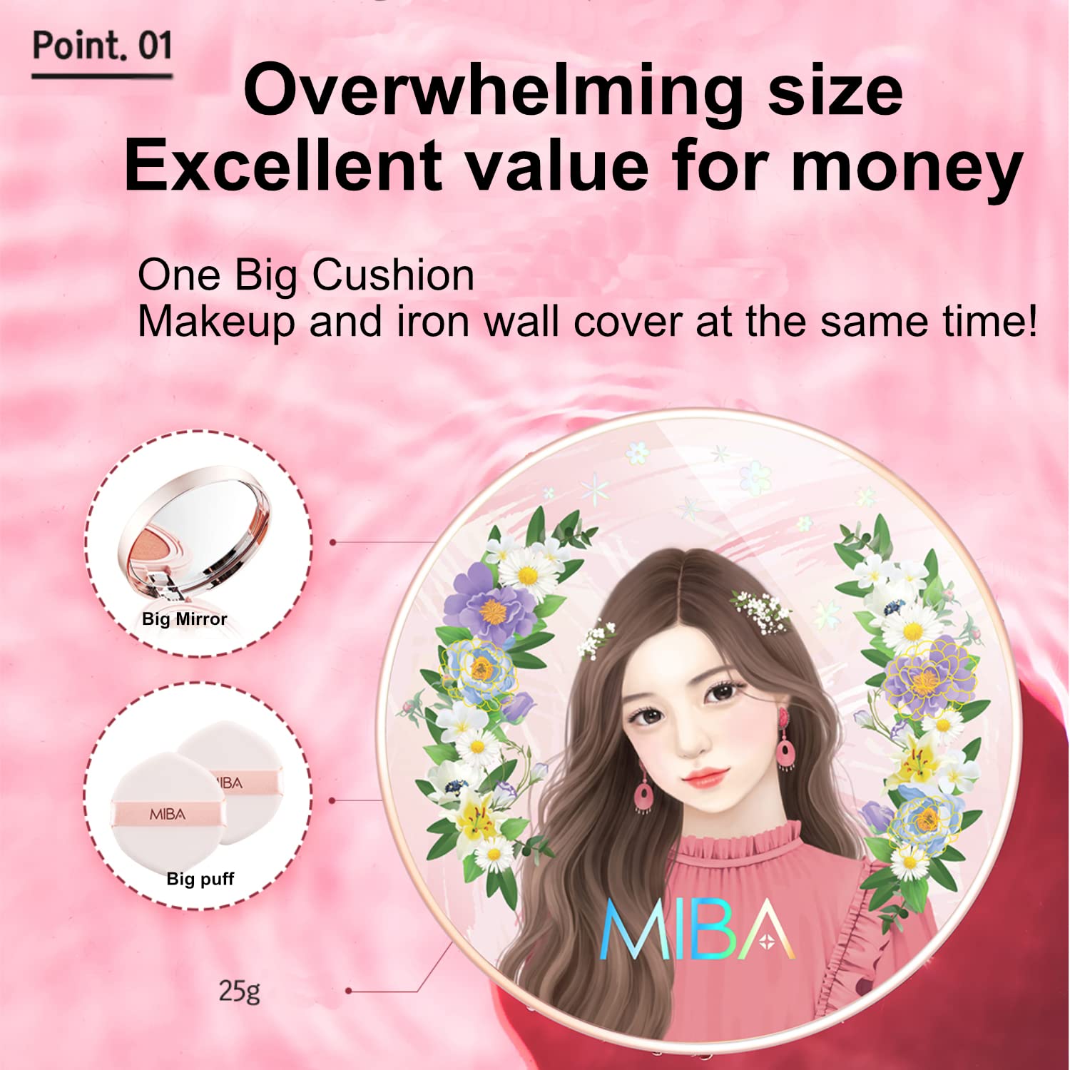 MIBA Ionized Calcium Foundation Double Cushion RX Refill 25 g / 0.88 oz (No 21) Big Cushion SEASON 2